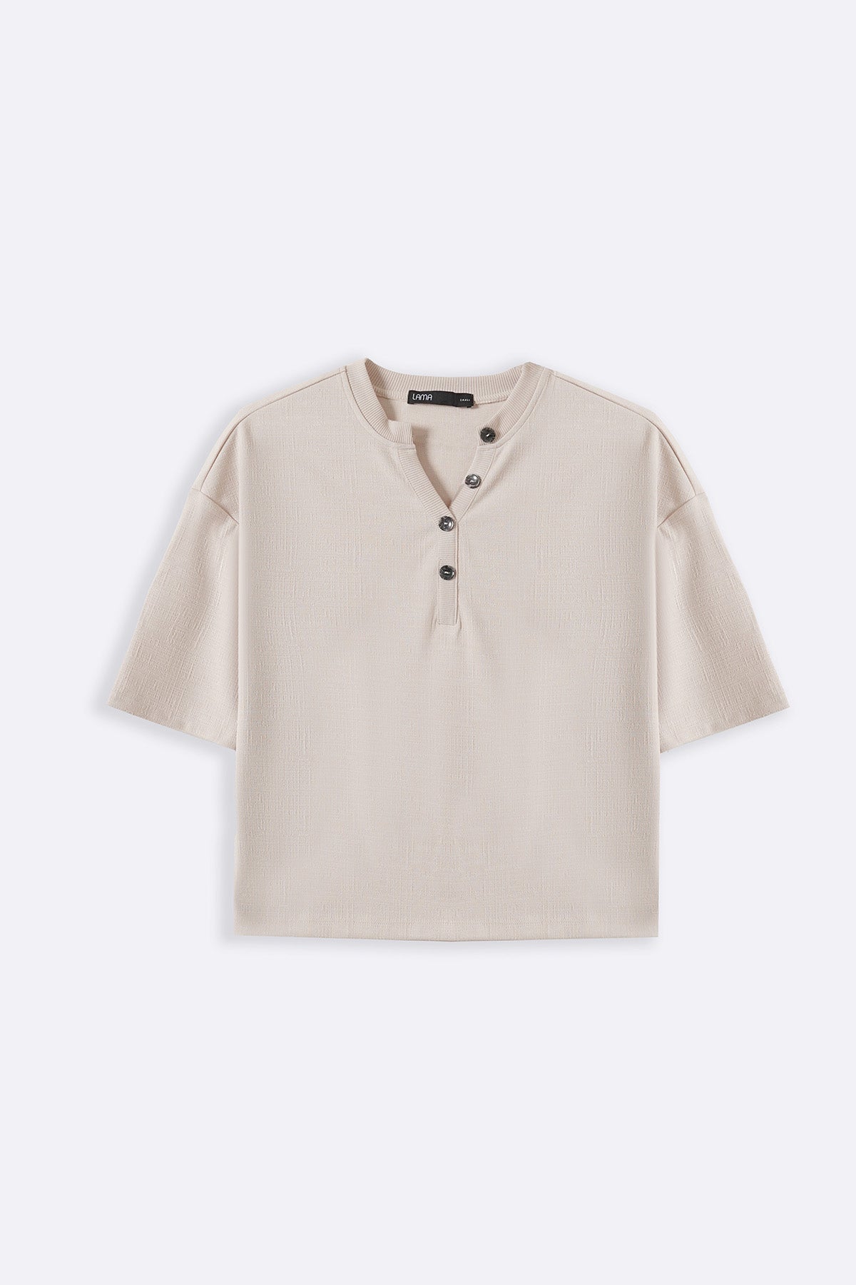 STRETCHY HENLEY TOP – Lama Retail