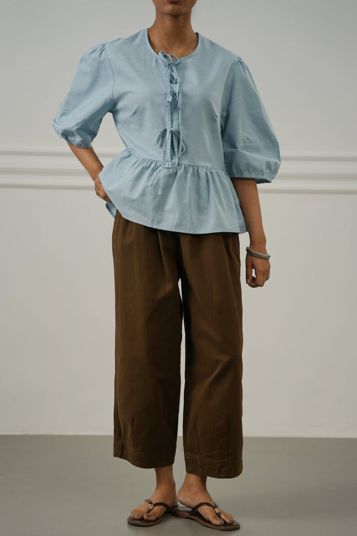 COTTON HERRINGBONE PANTS – Lama Retail